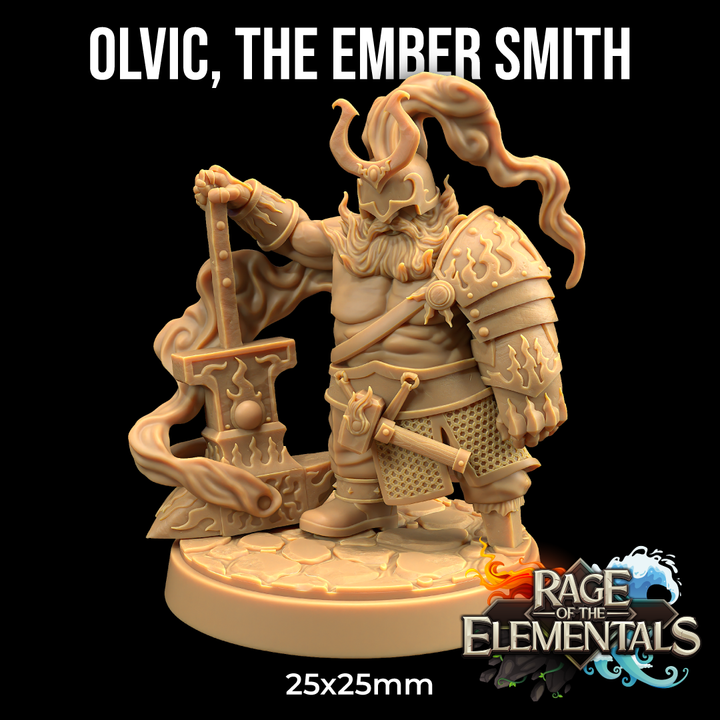 3D Printable Olvic, The Ember Smith | PRESUPPORTED | Rage of The ...