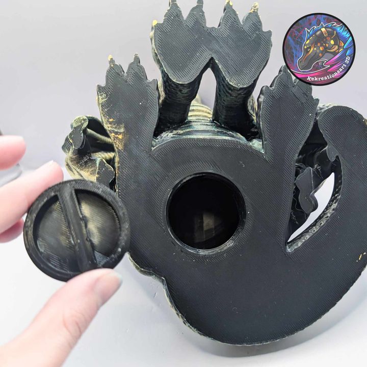 3D Printable Dragon Coin Bank by Kirsten M