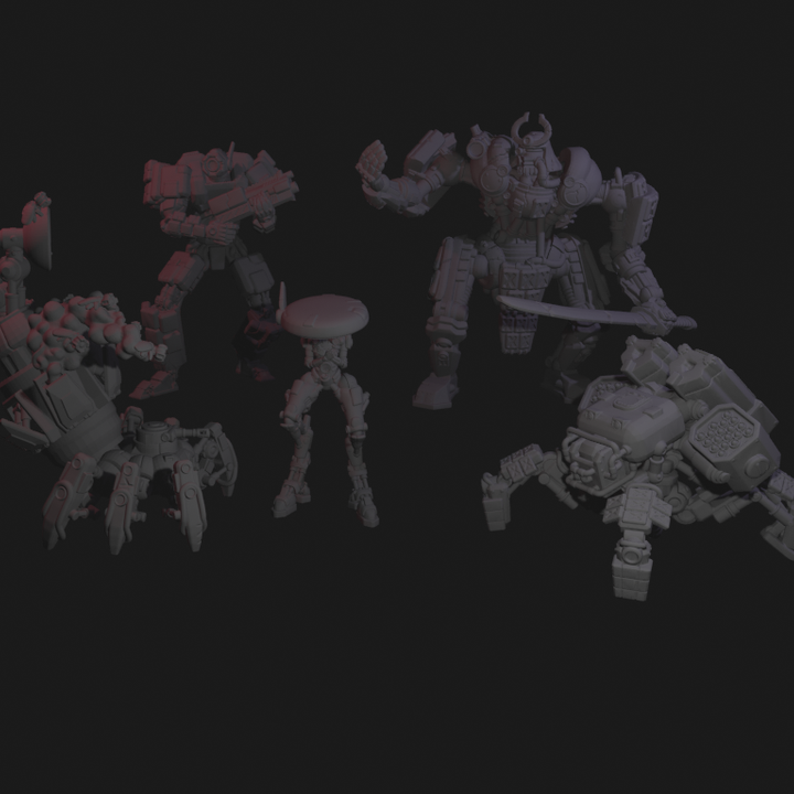 3D Printable LANCER NPC BUNDLE 01 by La voie du crane