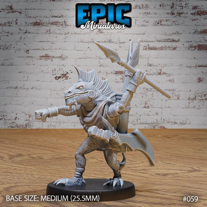3D Printable Tribal Lizard Folk Throwing / Reptilian Humanoid ...