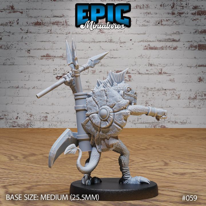 3D Printable Tribal Lizard Folk Throwing / Reptilian Humanoid ...