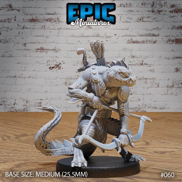 3D Printable Bandit Lizard Folk / Reptilian Humanoid / Lizardfolk ...