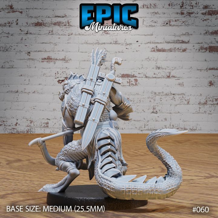 3D Printable Bandit Lizard Folk / Reptilian Humanoid / Lizardfolk ...