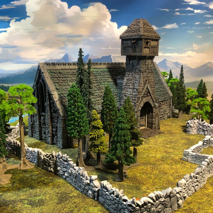 3D Printable Tithe Barn by GameScape3D