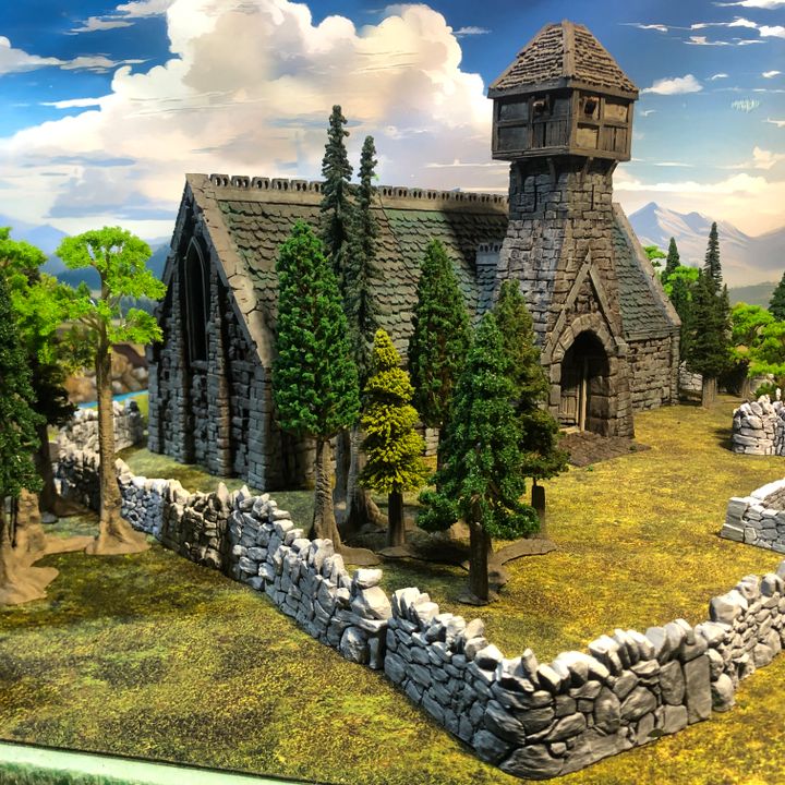 3D Printable Tithe Barn by GameScape3D