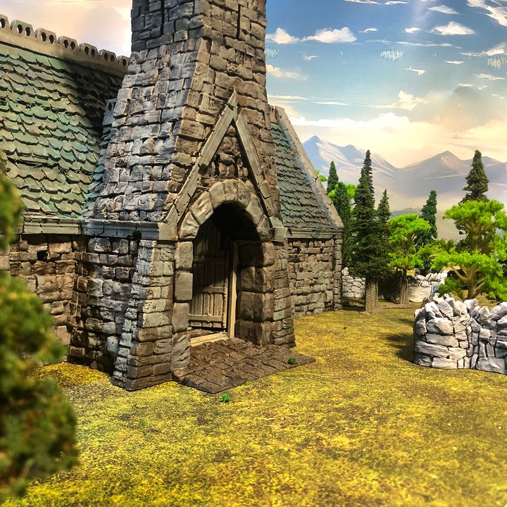 3D Printable Tithe Barn by GameScape3D