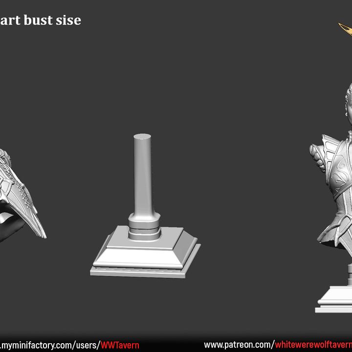 3D Printable Myra Forgeheart, bust pre-supported + DnD 5e stat block by ...