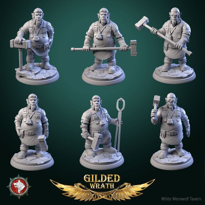 3D Printable "Gilded Wrath" February 2025 release 33 STL's miniatures ...