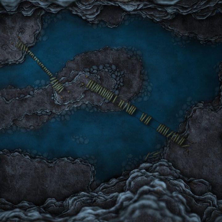 3D Printable Cave V1 Map by Rhasmus Battlemaps