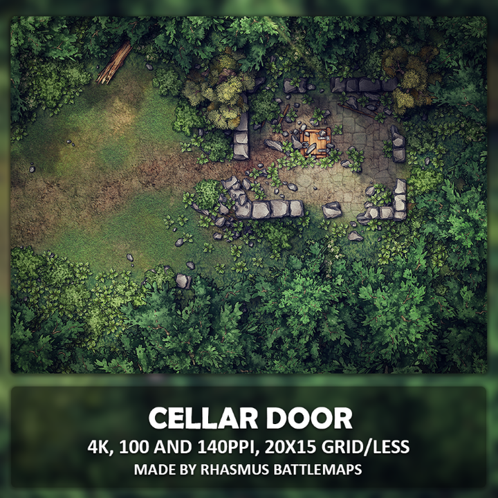 3D Printable Cellar Door Map by Rhasmus Battlemaps
