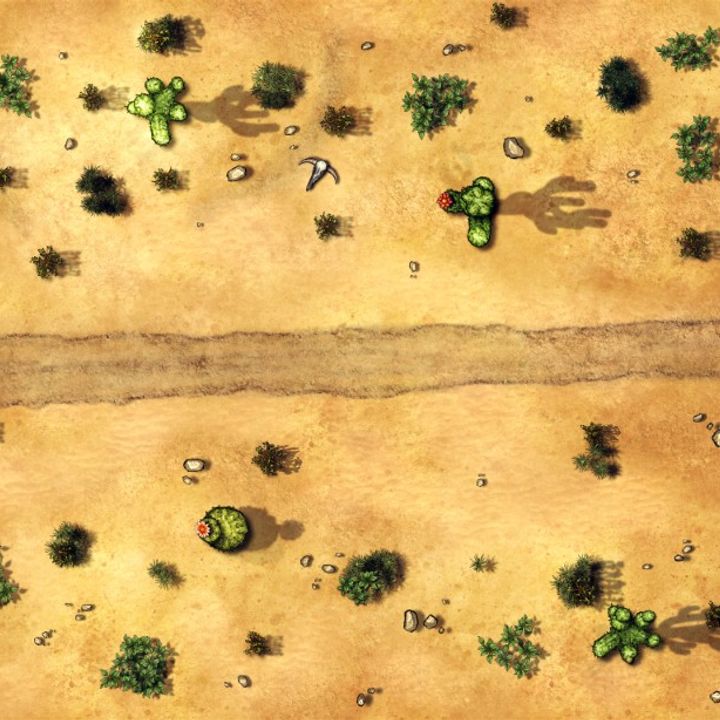 3D Printable Desert Road Map by Rhasmus Battlemaps