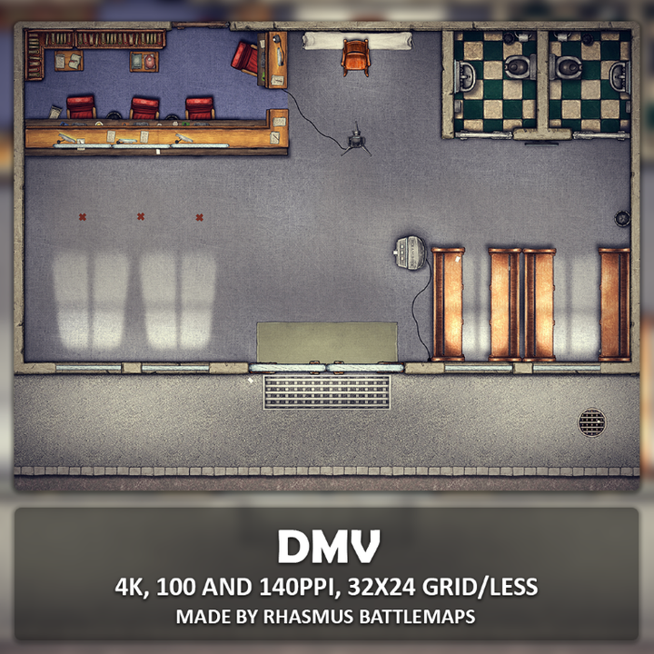 3D Printable DMV Map by Rhasmus Battlemaps