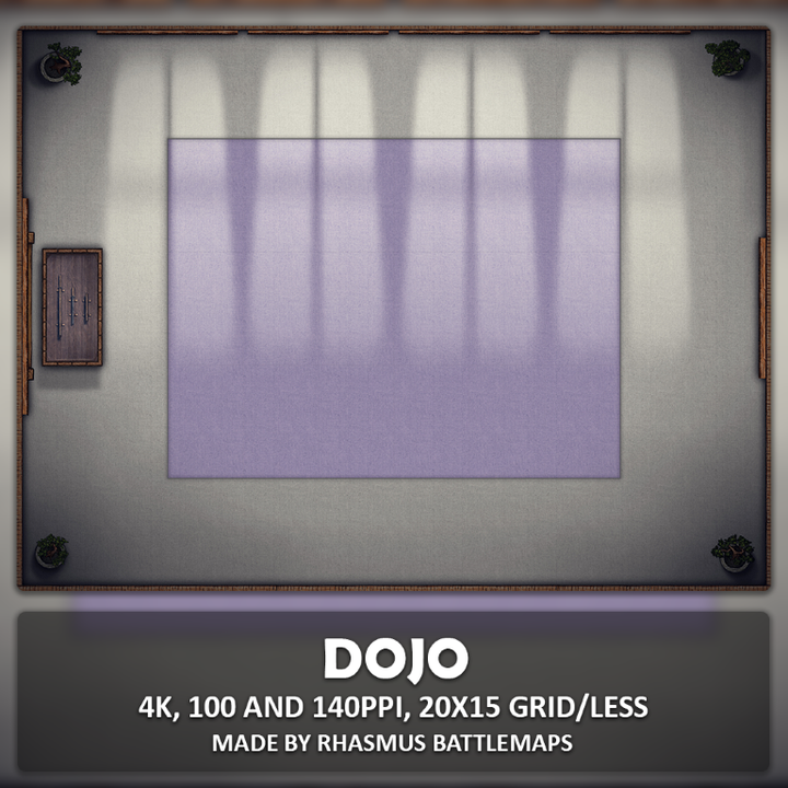 3D Printable Dojo Map by Rhasmus Battlemaps