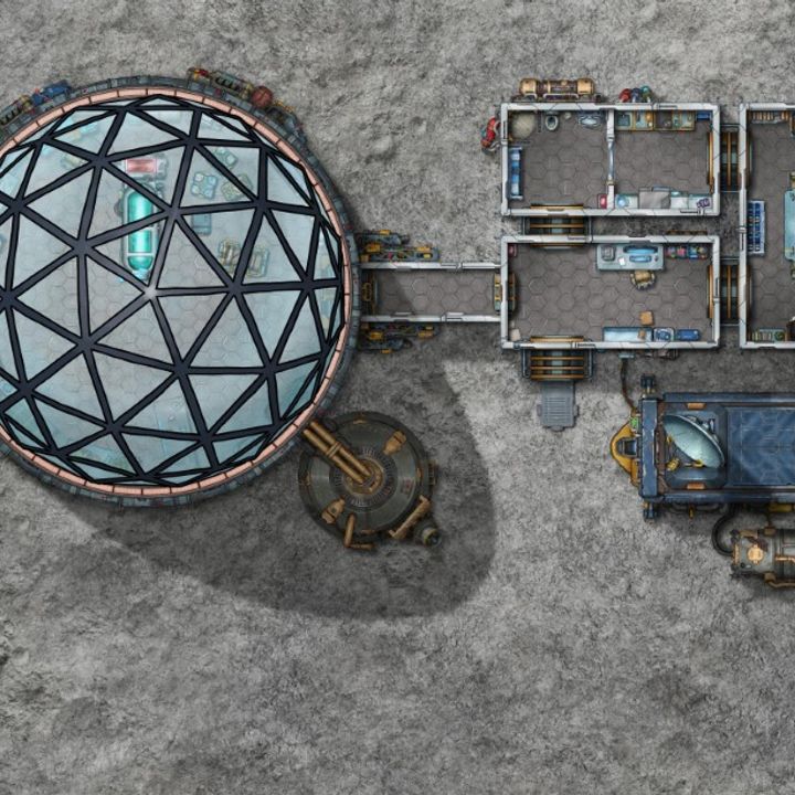 3D Printable Experimental Station Map - 2 Variants by Rhasmus Battlemaps