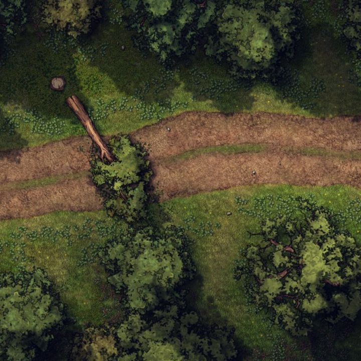3D Printable Forest Ambush Map by Rhasmus Battlemaps