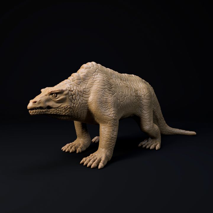 3D Printable Crystal Palace Megalosaurus by Dino and Dog