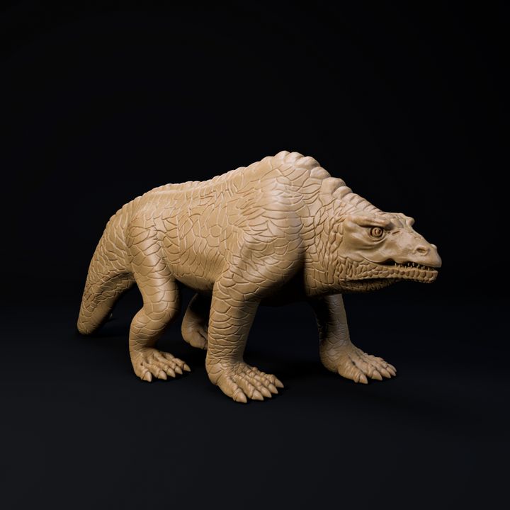 3D Printable Crystal Palace Megalosaurus by Dino and Dog