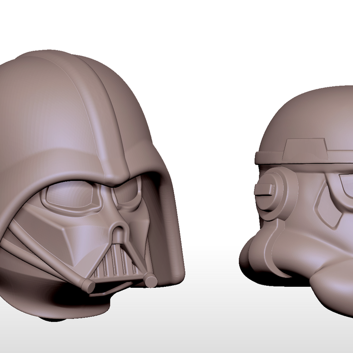 3D Printable Free Star Wars Helmets for minis by Gaz Minis