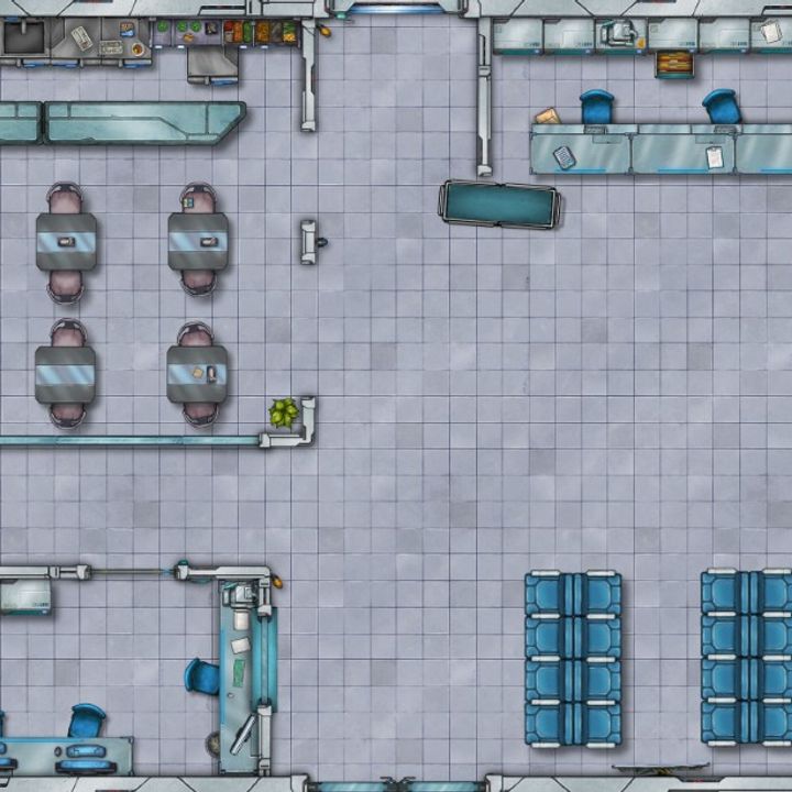 3D Printable Hospital Entrance Map by Rhasmus Battlemaps