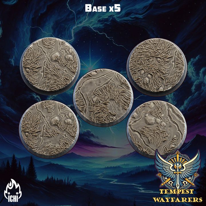 3D Printable x5 Bases for Tempest Wayfarers by GrimDarkFuture