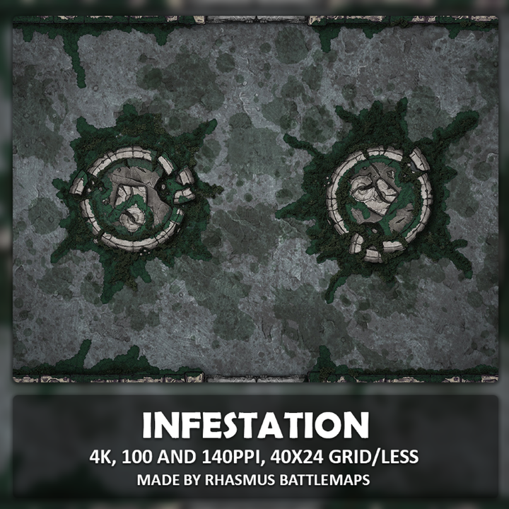 3D Printable Infestation Map by Rhasmus Battlemaps