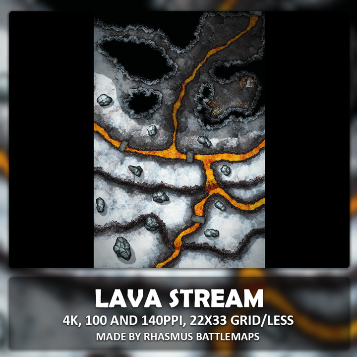 3D Printable Lava Stream by Rhasmus Battlemaps