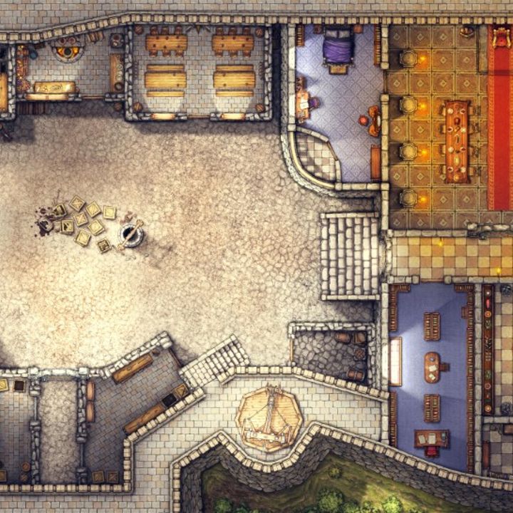 3D Printable Medium Keep Map by Rhasmus Battlemaps