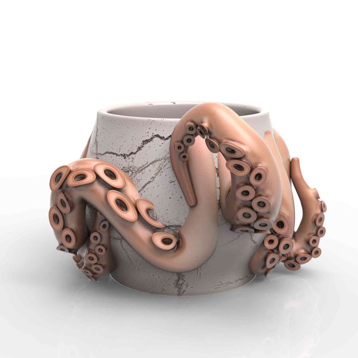3D Printable Octopus Planter Pot STL 3D Printer file: instant download ...
