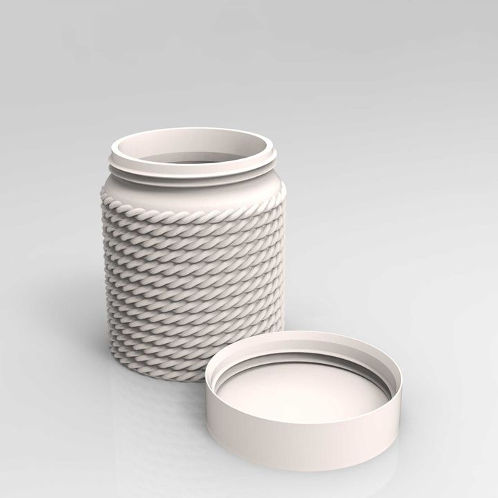 3D Printable Set of 4 Storage Boxes with Screw Caps - 3D Printing STL ...