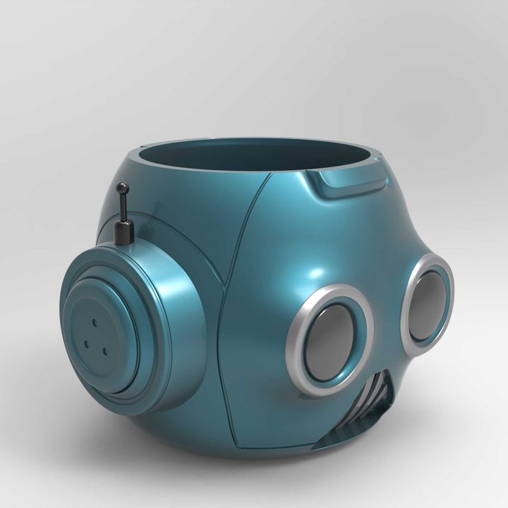 3D Printable Robot Planter Pot STL 3D Printer file: instant download ...