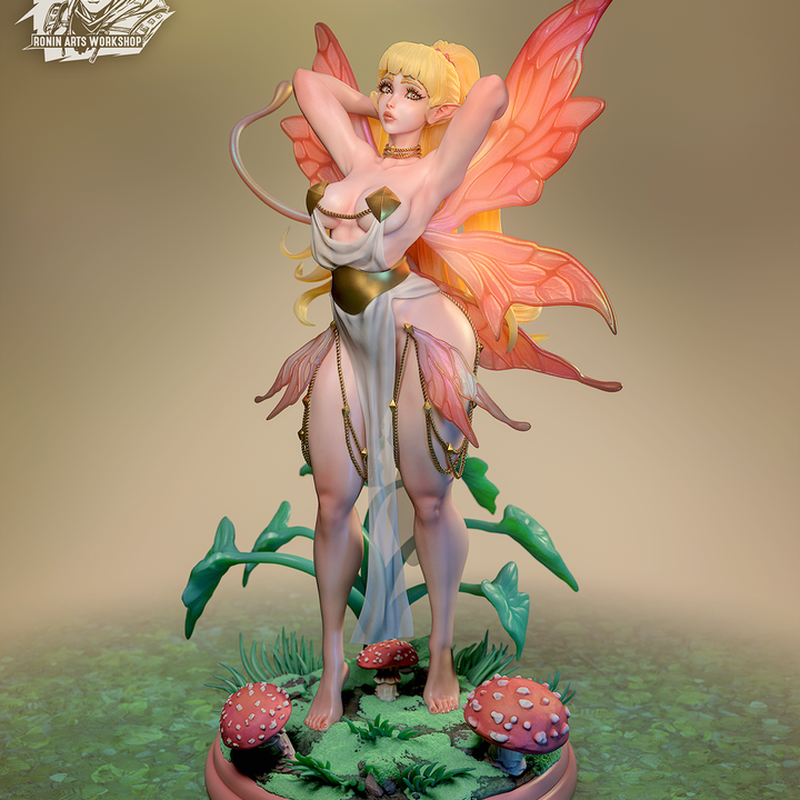 3D Printable Lynetta - Fairy Pin-Up (75mm and 120mm) NSFW ver. by Ronin Arts Workshop