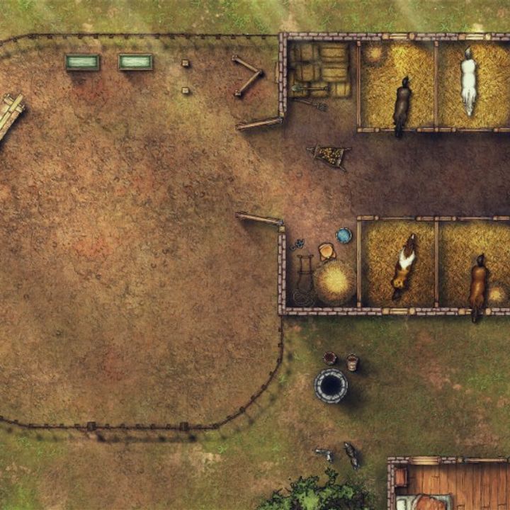 3D Printable Stable Map by Rhasmus Battlemaps