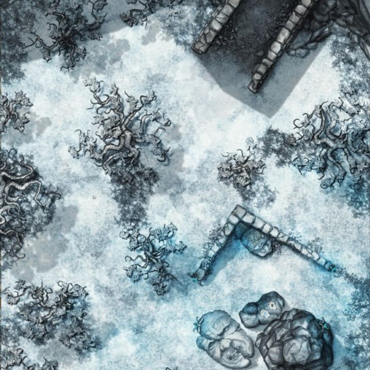 3D Printable Temple Entrance Map by Rhasmus Battlemaps