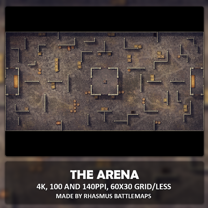 3D Printable The Arena by Rhasmus Battlemaps