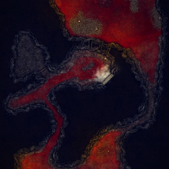 3D Printable The Bloody Cave Map by Rhasmus Battlemaps