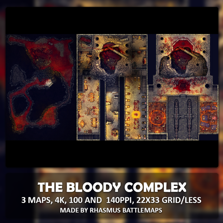 3D Printable The Bloody Complex Map by Rhasmus Battlemaps