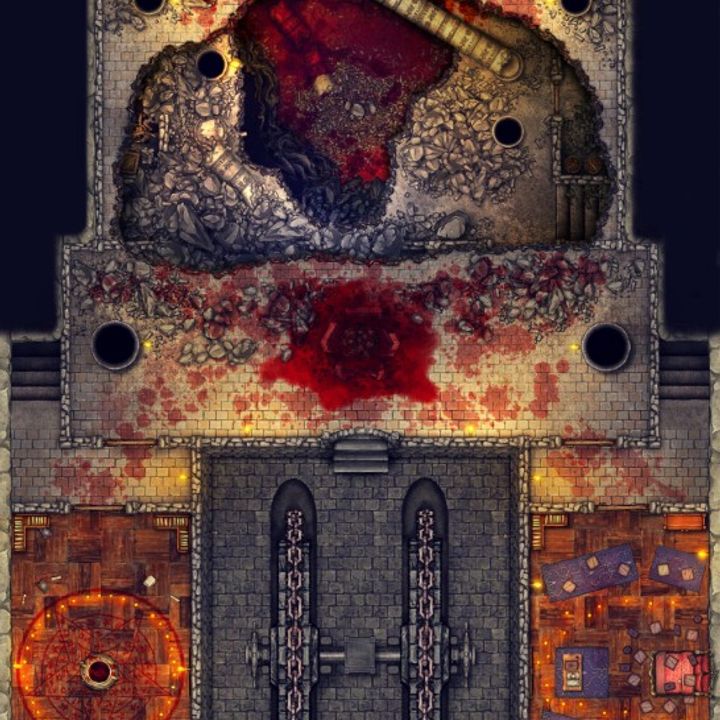 3D Printable The Bloody Complex Map by Rhasmus Battlemaps