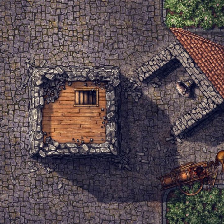 3D Printable The Broken Tower Map by Rhasmus Battlemaps