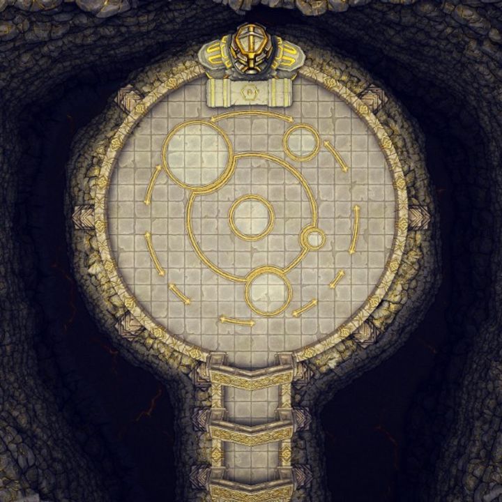 3D Printable The Giants Cave Map by Rhasmus Battlemaps