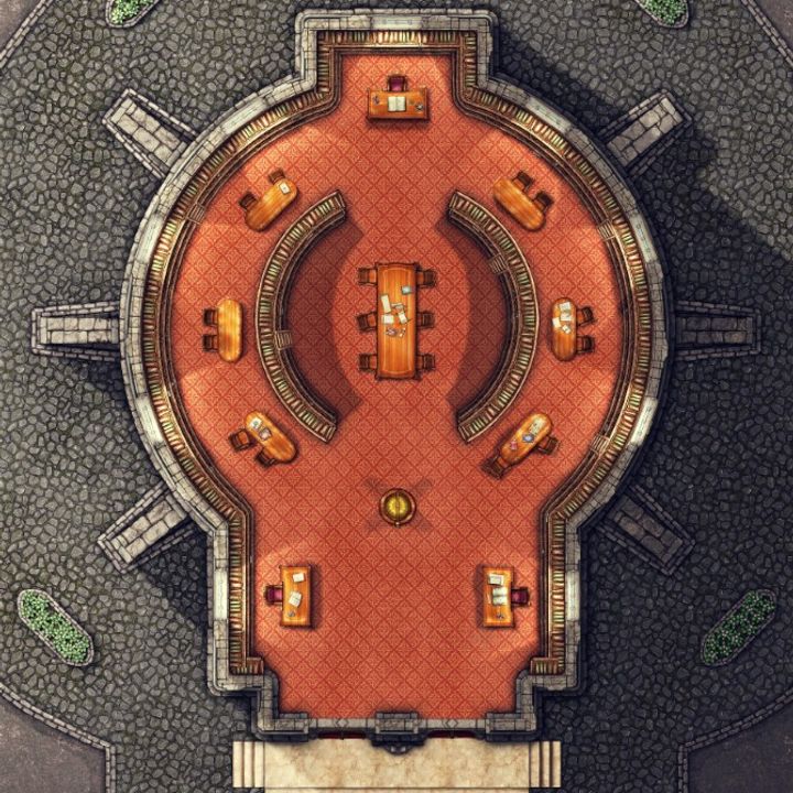 3D Printable The Great Library Map by Rhasmus Battlemaps