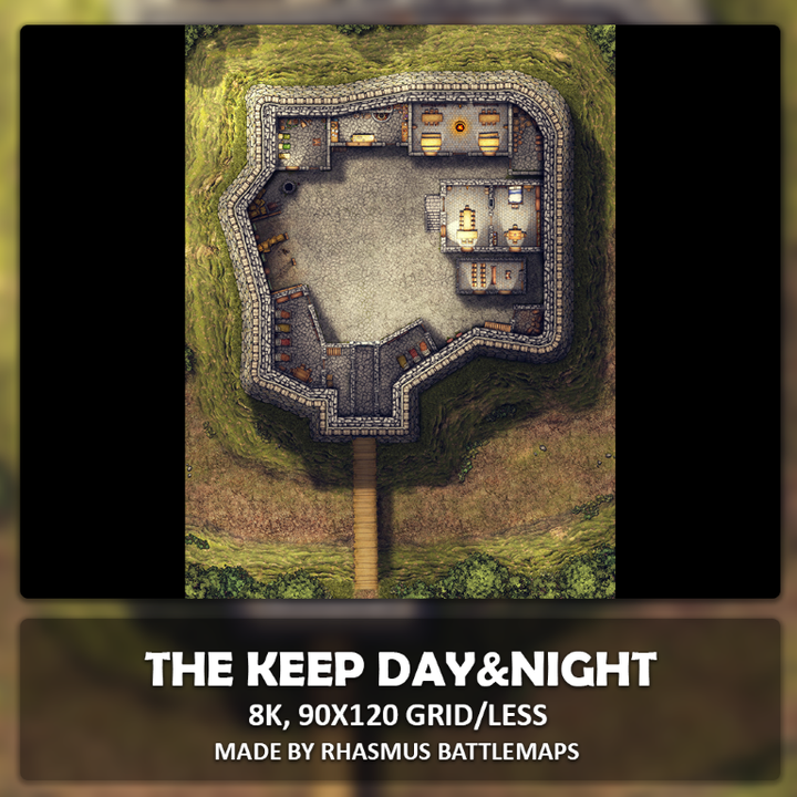 3D Printable The Keep Map by Rhasmus Battlemaps
