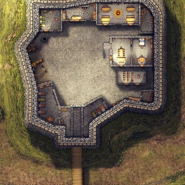 3D Printable The Keep Map by Rhasmus Battlemaps