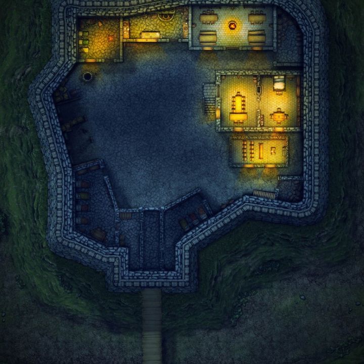 3D Printable The Keep Map by Rhasmus Battlemaps