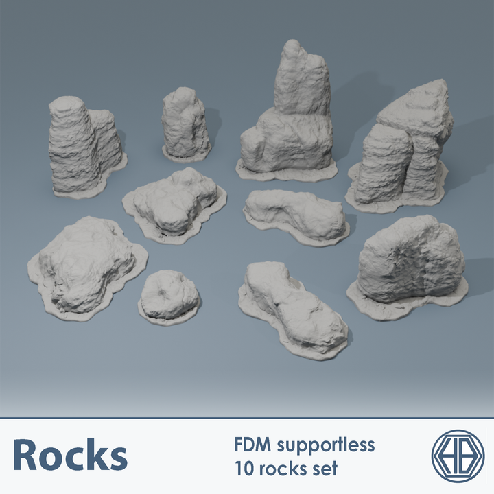 3D Printable Rock by HexBrick