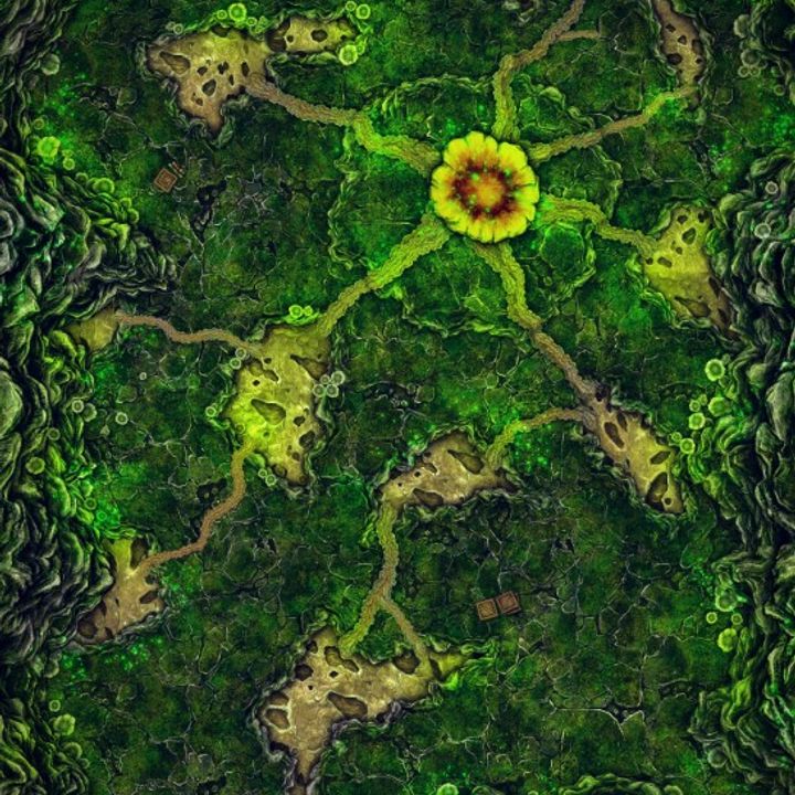 3D Printable The Mushroom Cave V2 Map by Rhasmus Battlemaps