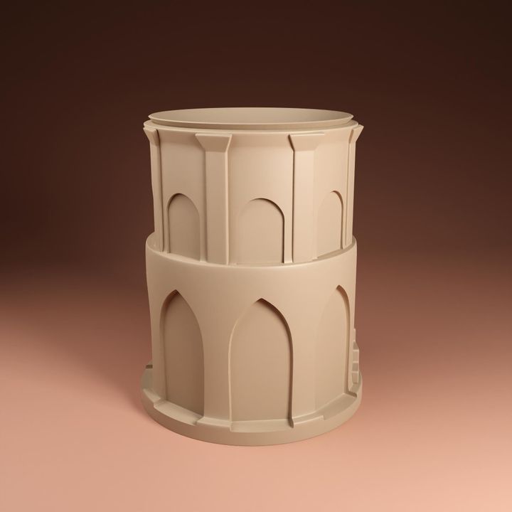 3D Printable Tower Plant pot with drainage 3D Printer STL file: instant ...