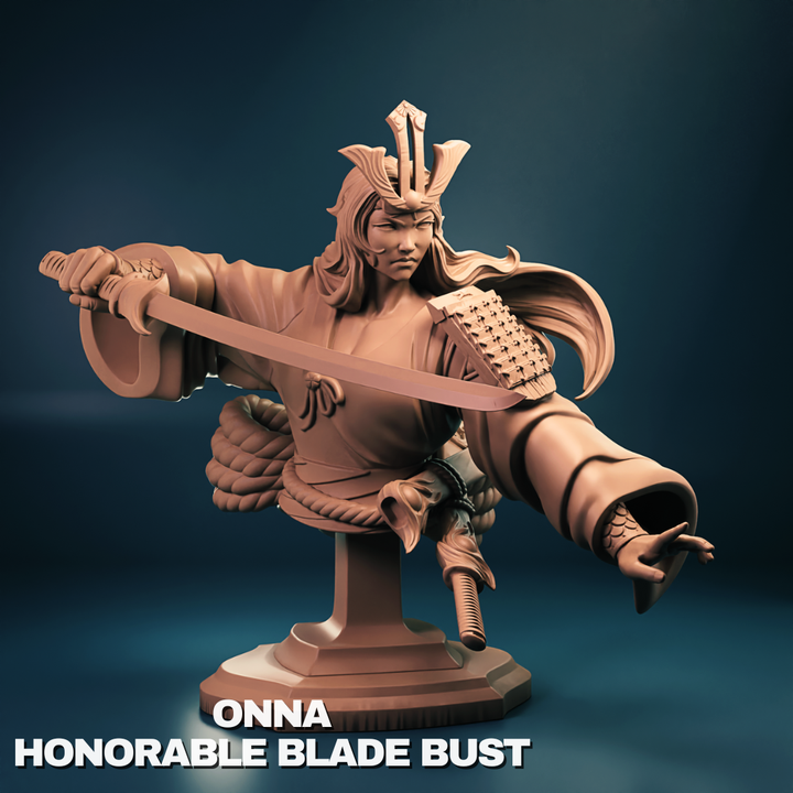 3D Printable Onna Honorable Blade Bust by TPK Lab