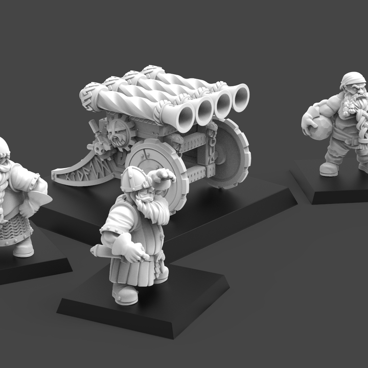 3D Printable Dwarf Artillery by Matteo Donzelli
