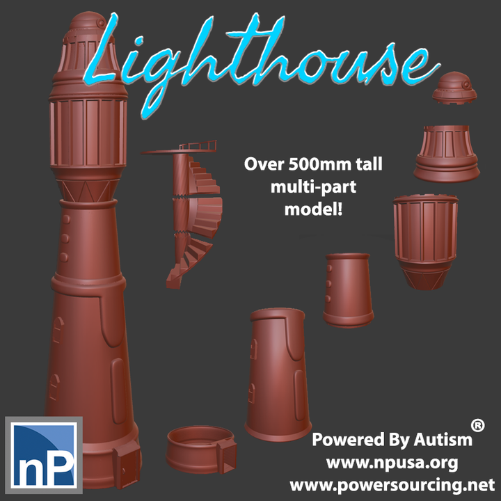 3D Printable Lighthouse by nonPareil Institute