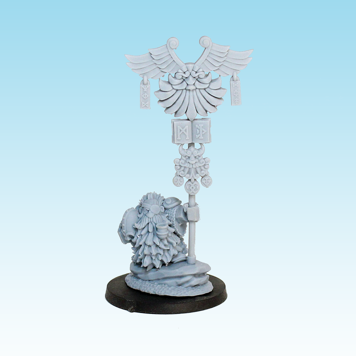 3D Printable Dwarf Battle Banner by MOMminiatures